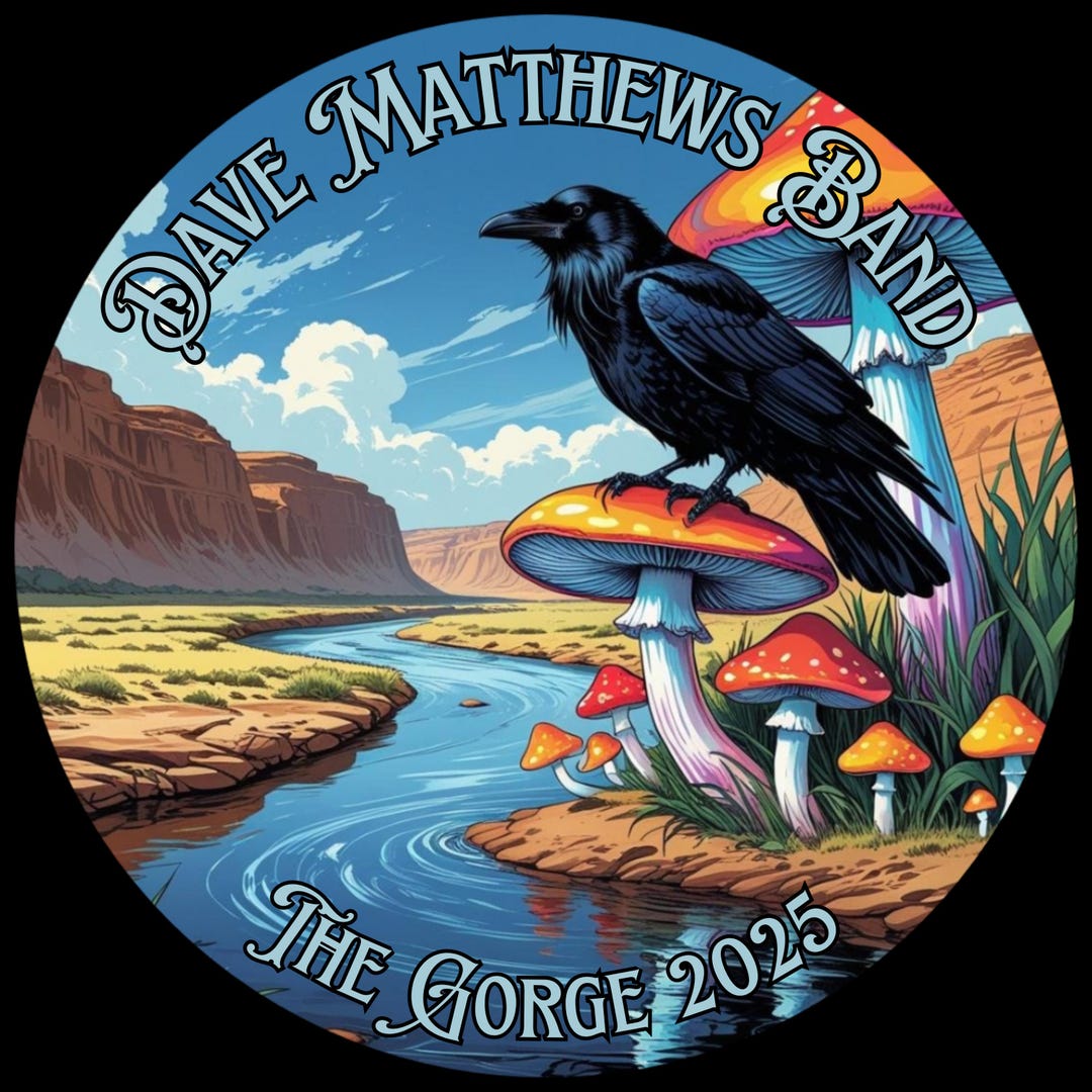 The Gorge 2025 Dave Matthews Band DMB Sticker, Durable Waterproof ...