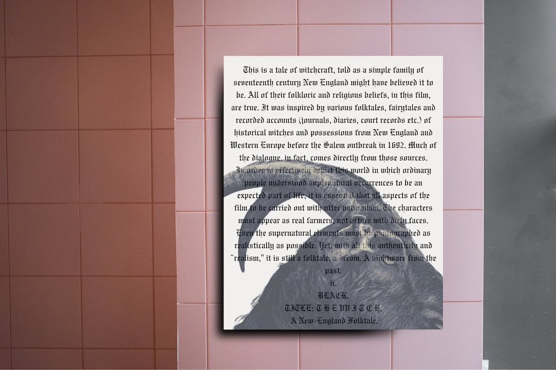 The Witch Black Phillip 8x10 Print, Wall Decor, Home Decor, Horror Art ...