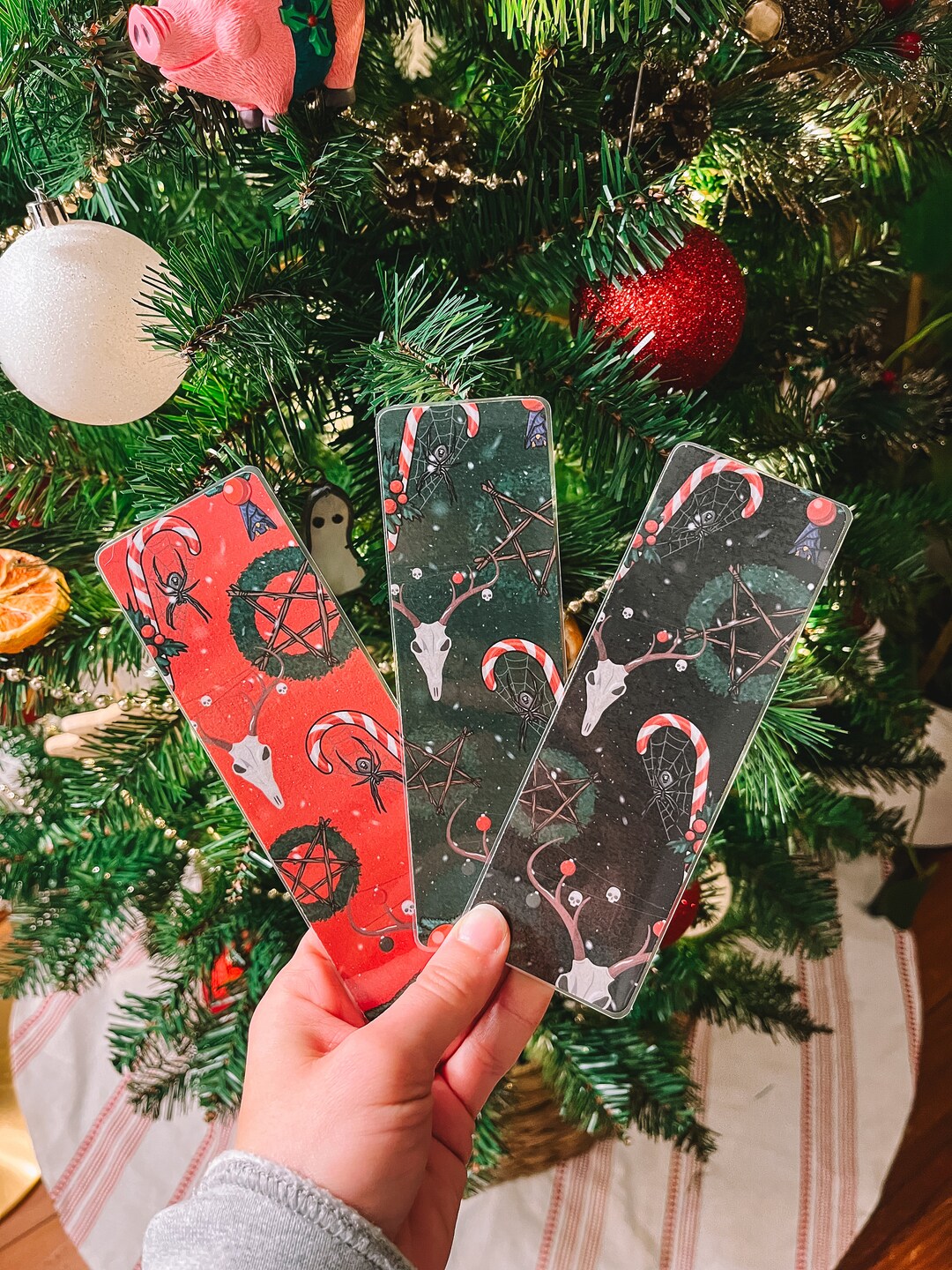 Creepmas Bookmark, Horror Christmas Bookmark, Halloween Bookmark ...