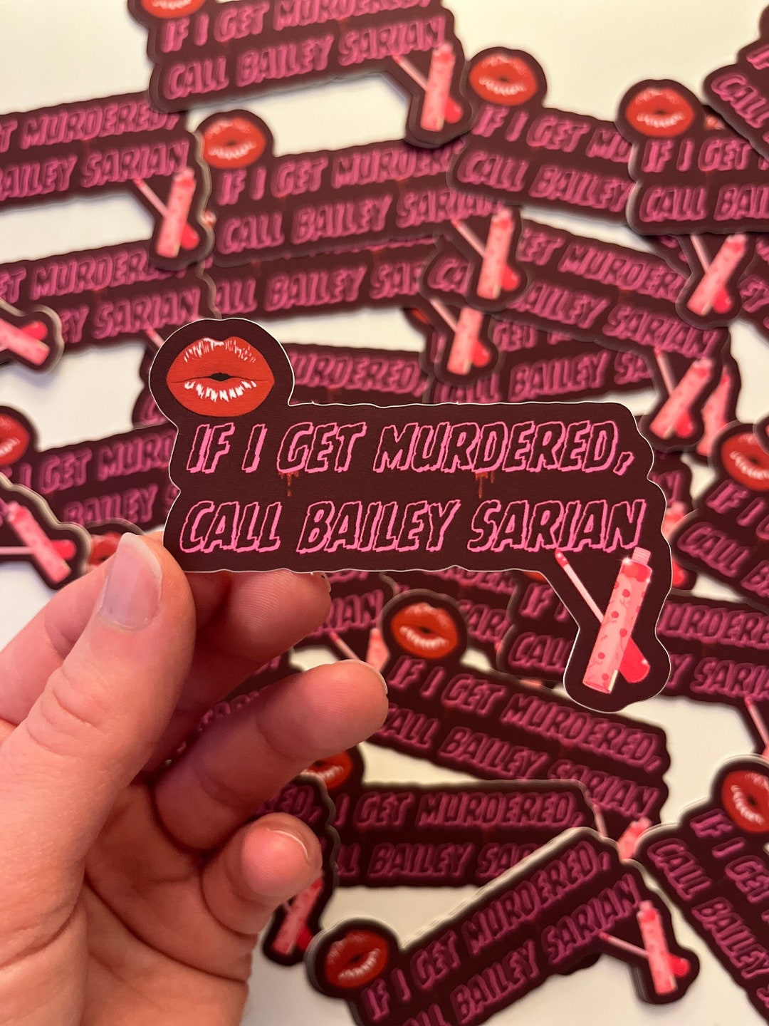 Bailey Sarian Sticker, True Crime Sticker, Murder Mystery Makeup ...