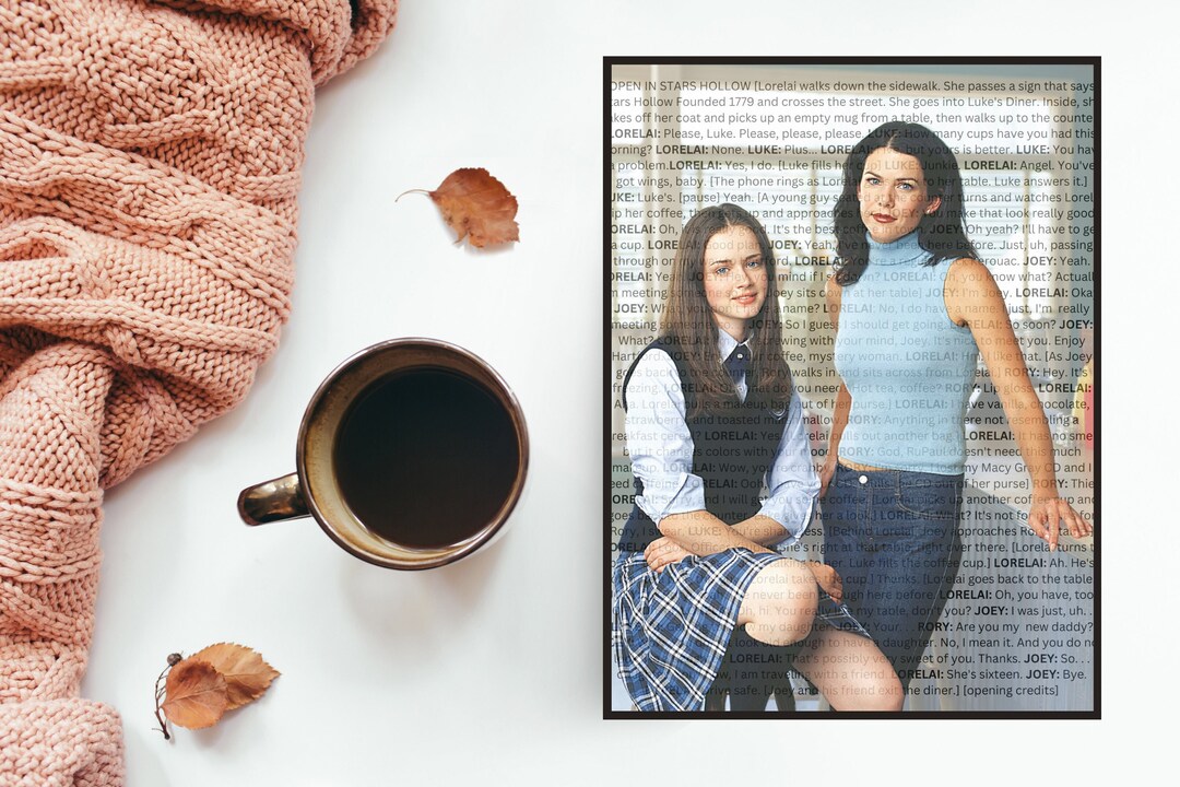Gilmore Girls Art Print, Lorelai Gilmore, Rory Gilmore, Lukes Diner ...