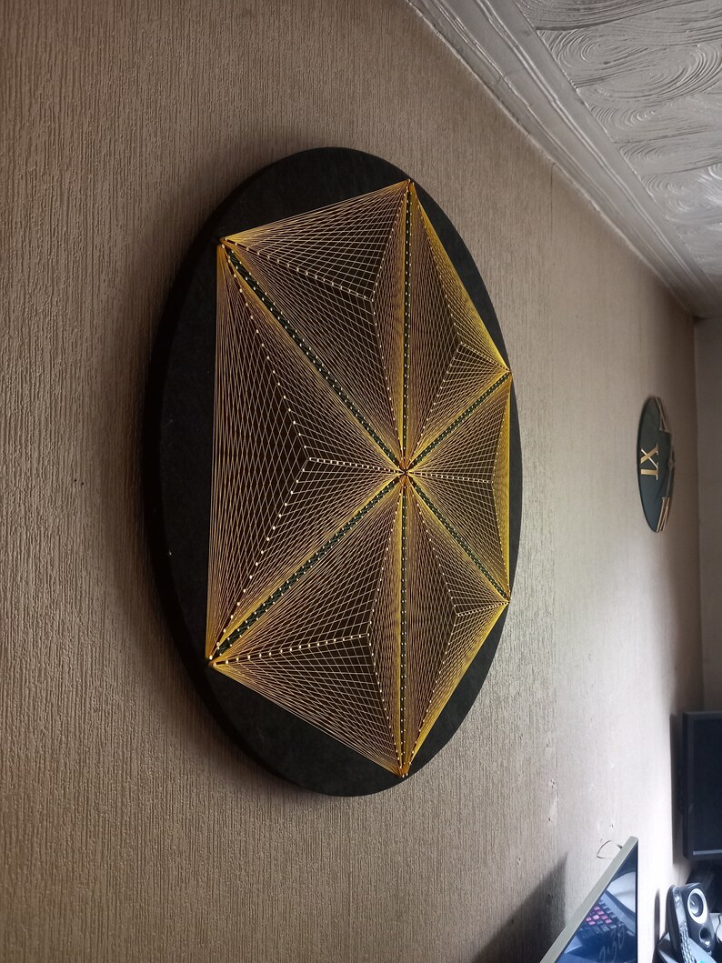 String Art Mandala Style Creative Homemade 3D Abstract Wall Hanging ...