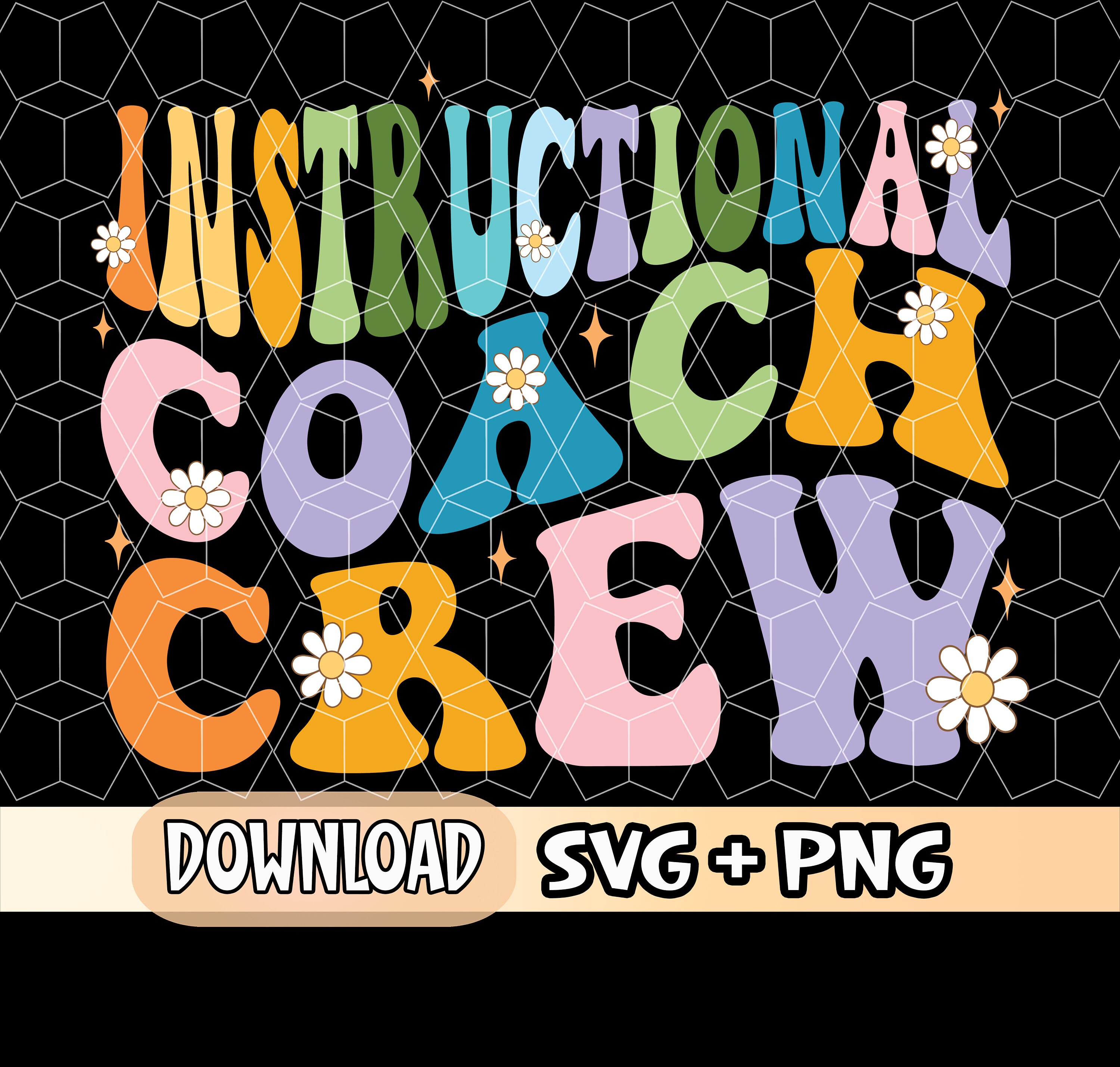 Instructional Coach Crew Svg, Back to School Svg, Teacher Shirt Design ...
