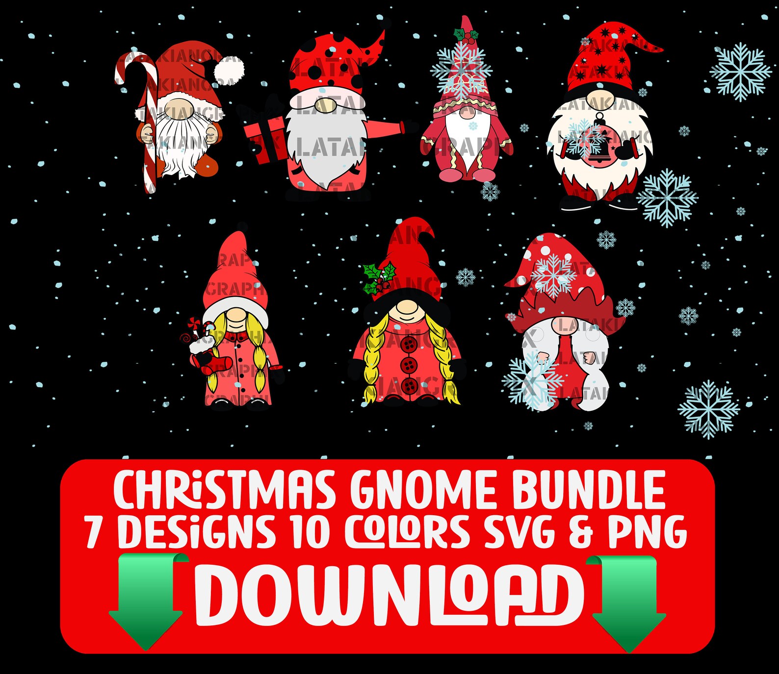Christmas Gnome Bundle SVG PNG Laser Cut Filechristmas Gnome - Etsy