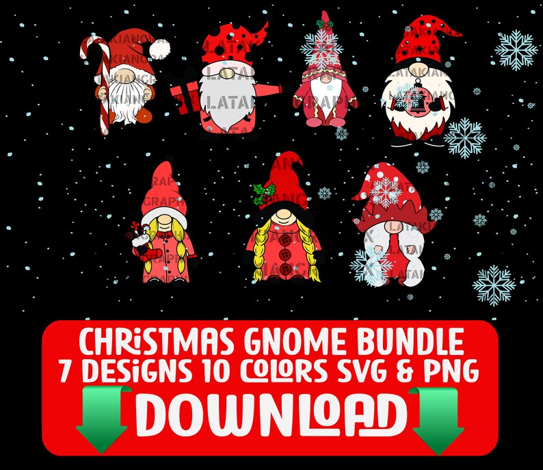 Christmas Gnome Bundle SVG PNG Laser Cut Filechristmas Gnome - Etsy