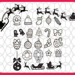 Christmas PNG SVG Clipart Bundle, Cricut Cut Files (digital Download ...