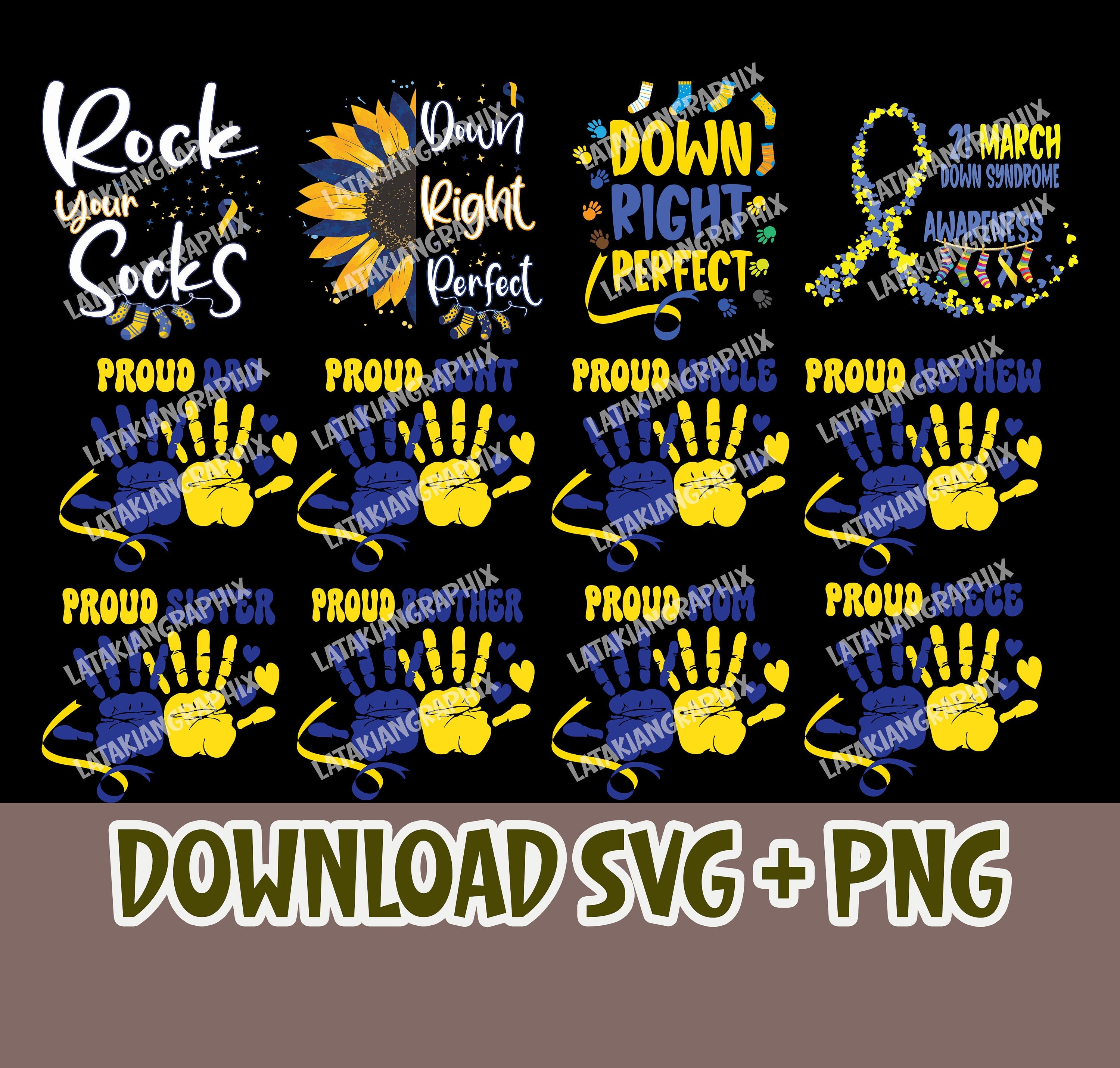Down Right Perfect Svg, World Down Syndrome Day Bundle Svg, Down ...