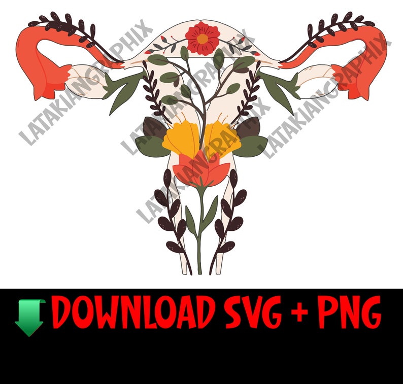 Floral Uterus Png Svg uterus Png Svguterus Svg Bundle high - Etsy Australia