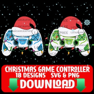 Christmas Game Controller PNG & SVG Bundle, Christmas Joysticks Svg Png ...