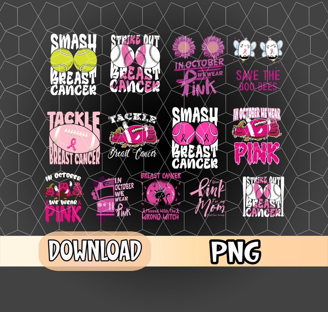 Breast Cancer PNG Bundle, Cancer PNG, Cancer Awareness, Instant ...