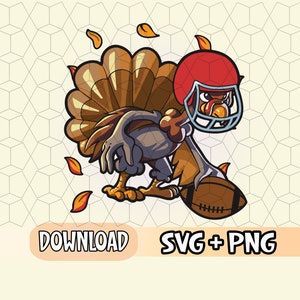Thanksgiving Football Turkey SVG Bundle Instant Digital Download SVG ...
