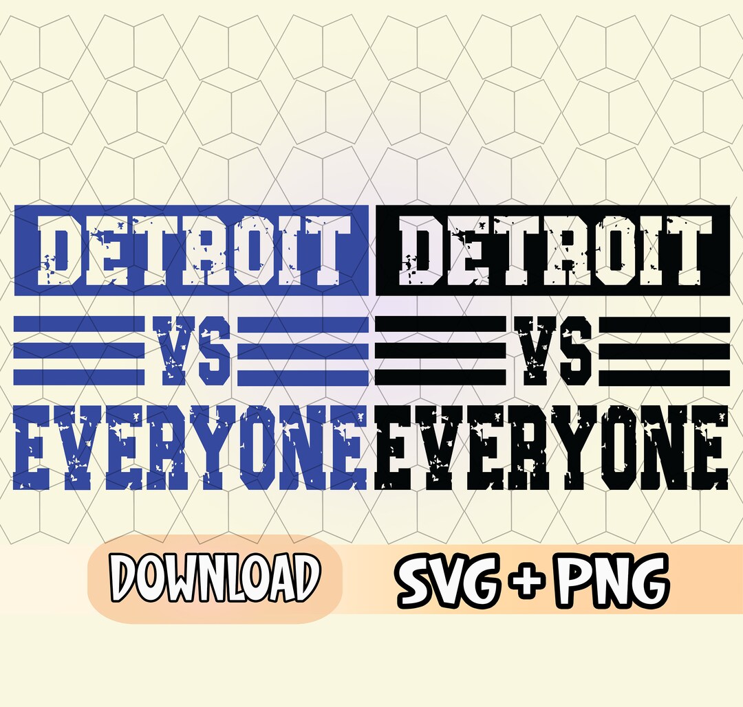 Detroit Vs Everyone SVG, Football Clipart Bundle (digital Download) - Etsy