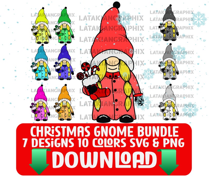 Christmas Gnome Bundle SVG PNG Laser Cut Filechristmas Gnome - Etsy