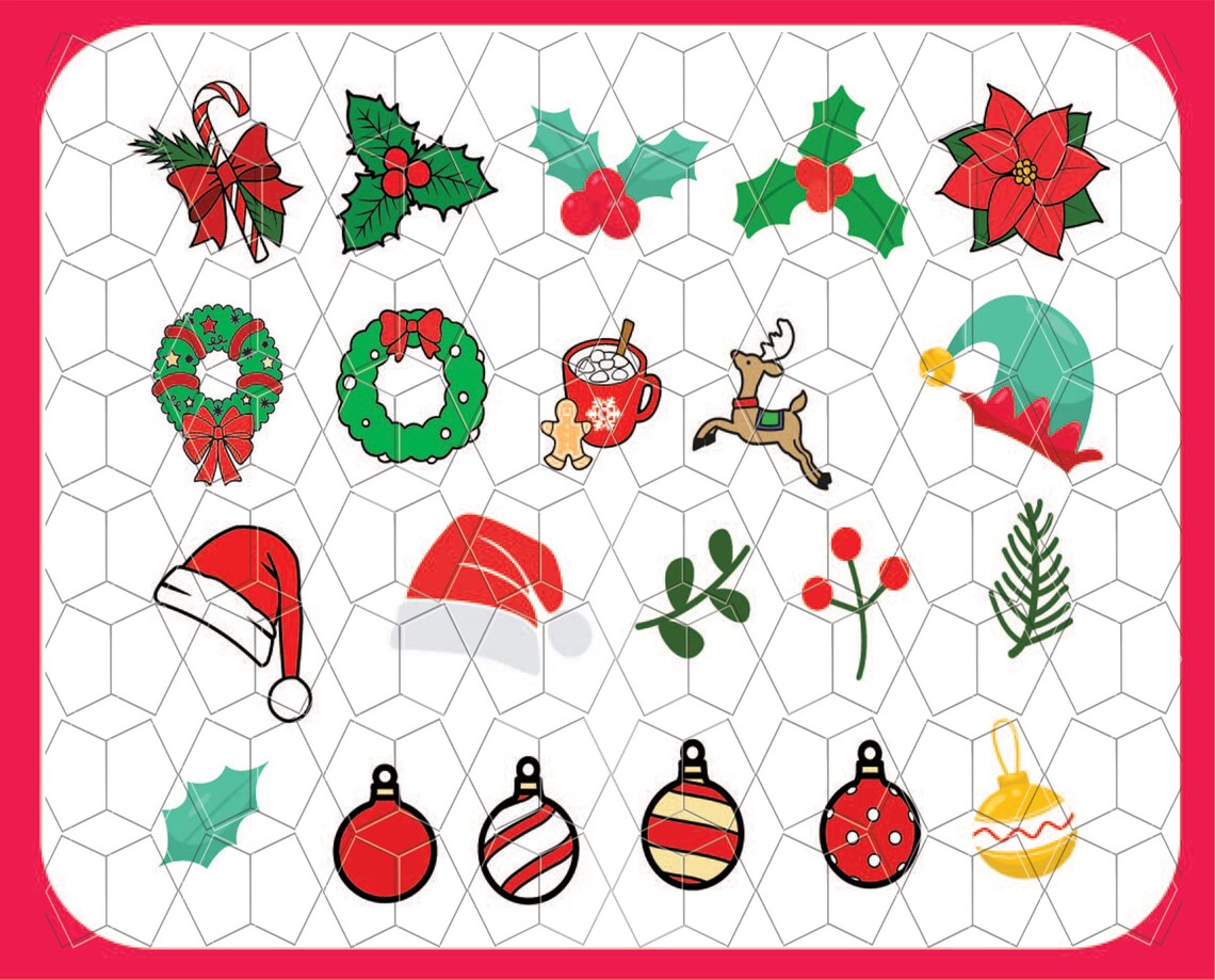 Christmas PNG SVG Clipart Bundle, Cricut Cut Files (digital Download ...