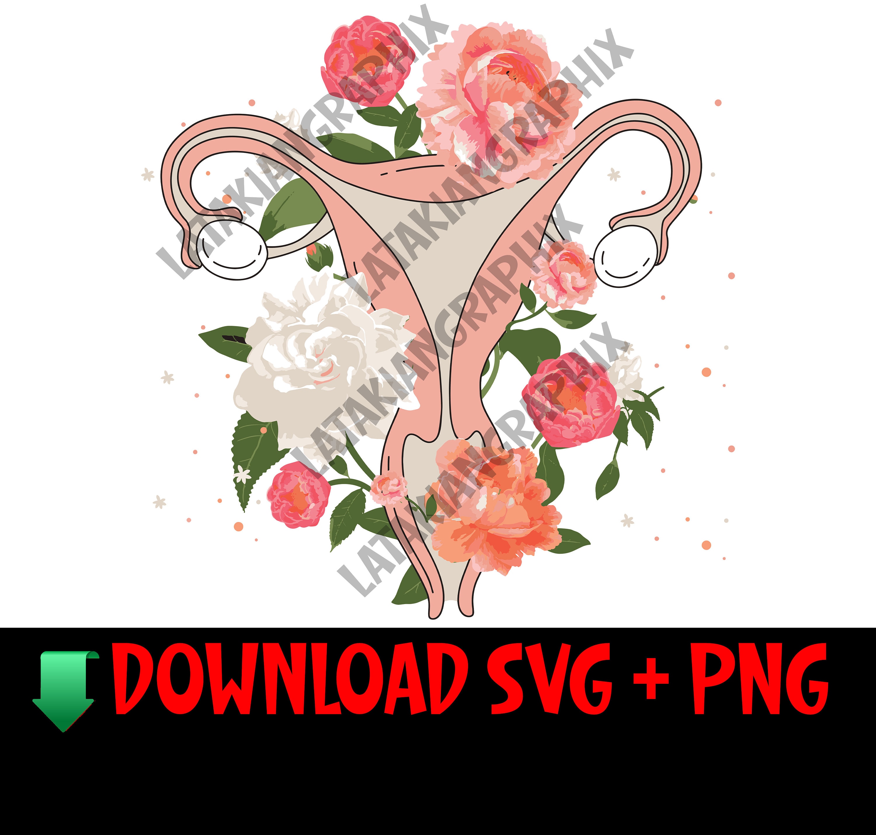 Floral Utérus png svg Utérus png svgUtérus svg - Etsy Canada