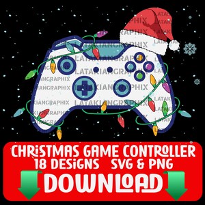 Christmas Game Controller PNG & SVG Bundle, Christmas Joysticks Svg Png ...