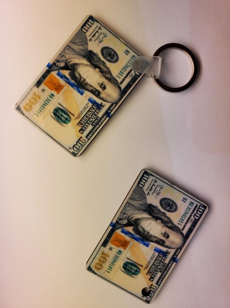 100 Dollar Bill Keychain - Etsy