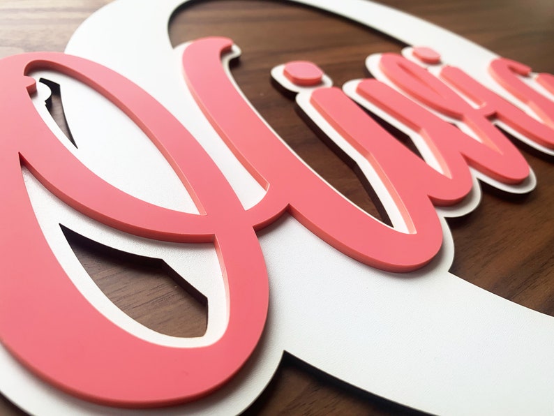Personalised Name and Letter Sign, Personalised Wood and Acrylic Letter ...