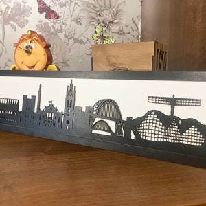 Newcastle Skyline Wall Art, Newcastle Gift - Newcastle Cityscape ...