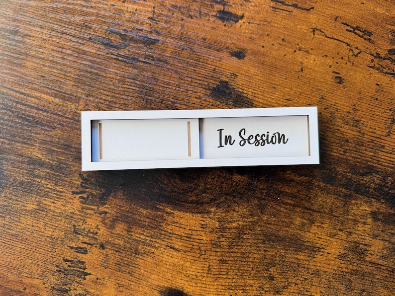 Small White Personalised Slider Door Sign, Sliding Door Sign, Meeting ...
