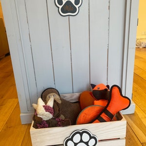 Wood Dog Name Sign - Dog Paw Print - Custom Dog Name - Personalised Dog ...