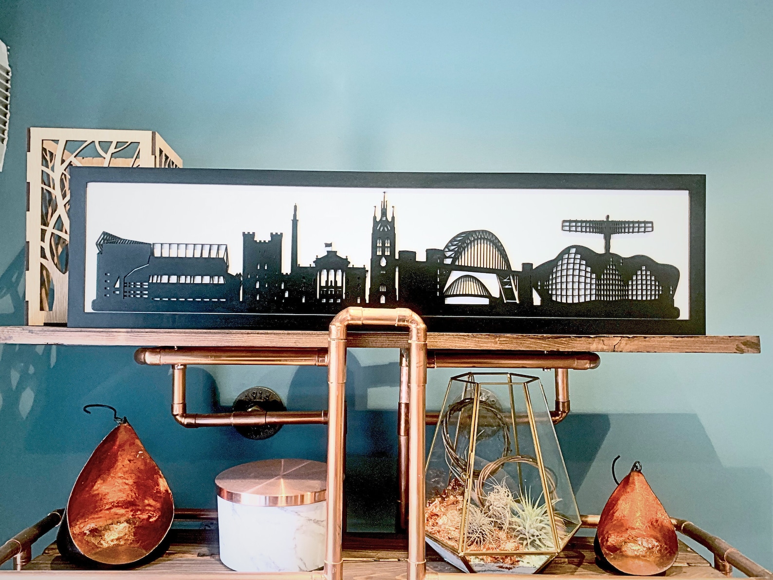Newcastle Skyline Wall Art, Newcastle Gift - Newcastle Cityscape ...