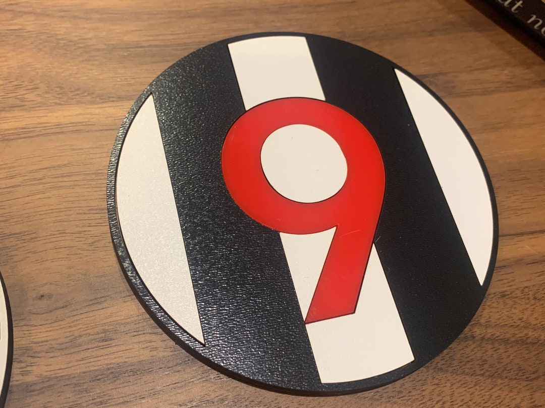 Newcastle Football Shirt Coaster, Personalised Number, Wood and Acrylic ...