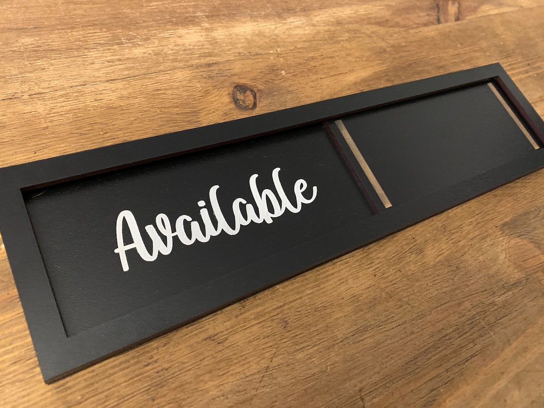 Black Personalised Slider Door Sign, Sliding Door Sign, Meeting Room ...
