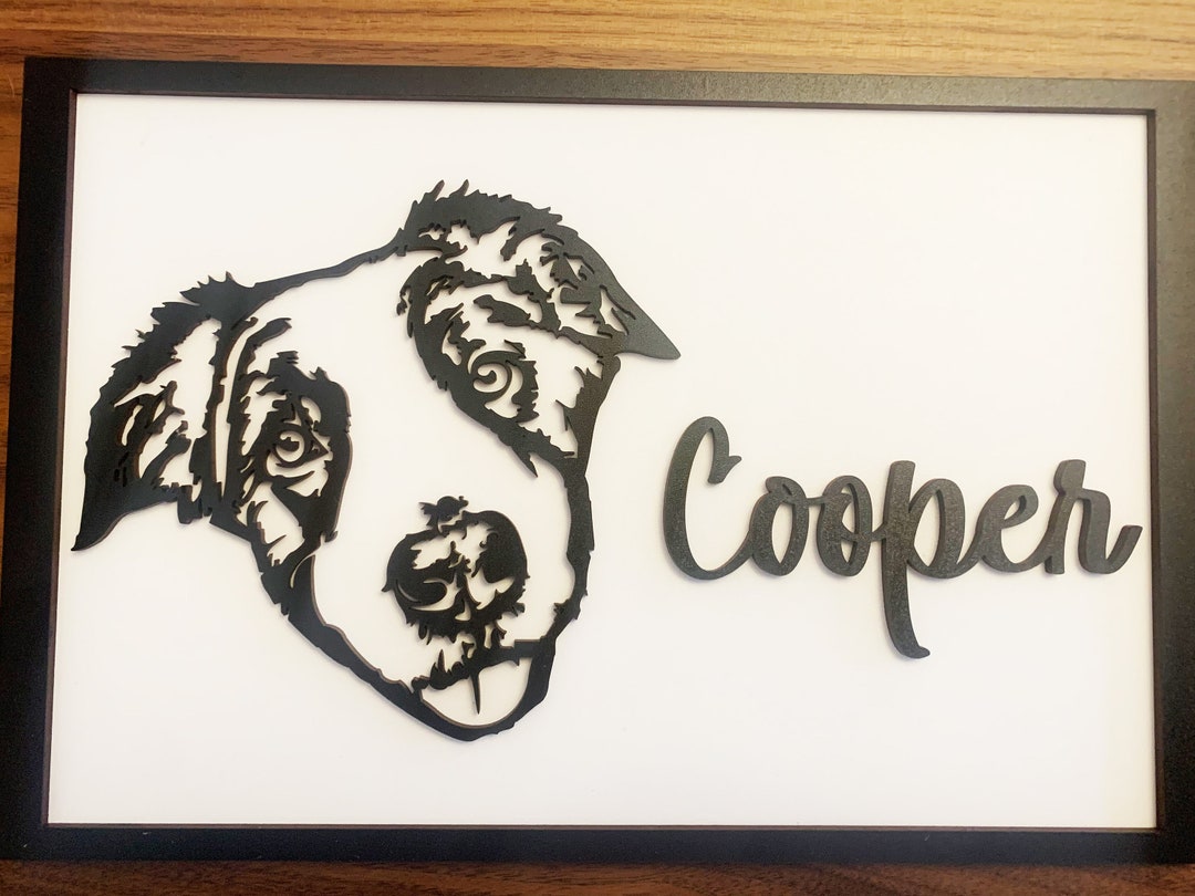 Personalised Border Collie Wall Art - Border Collie Plaque - Border ...