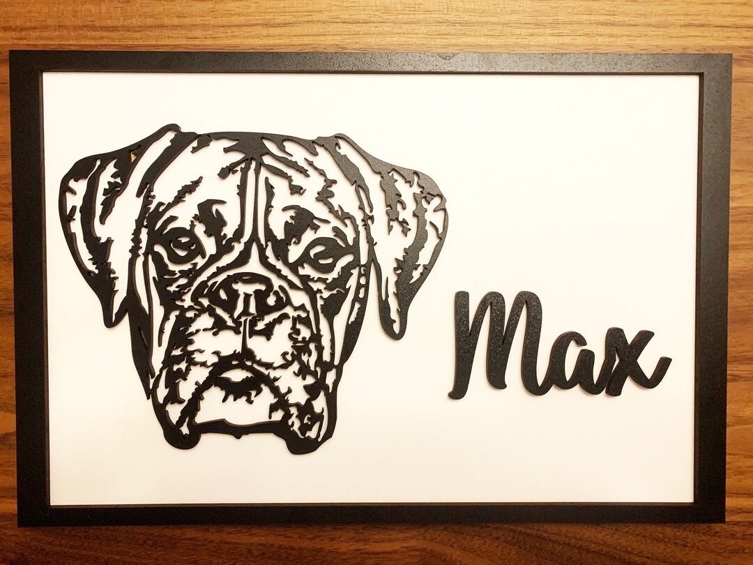 Personalised Boxer Wall Art - Boxer Dog Plaque - Boxer Gift - Boxer ...