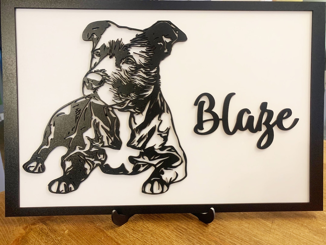 Personalised Staffordshire Bull Terrier Art - Bull Terrier Gift ...