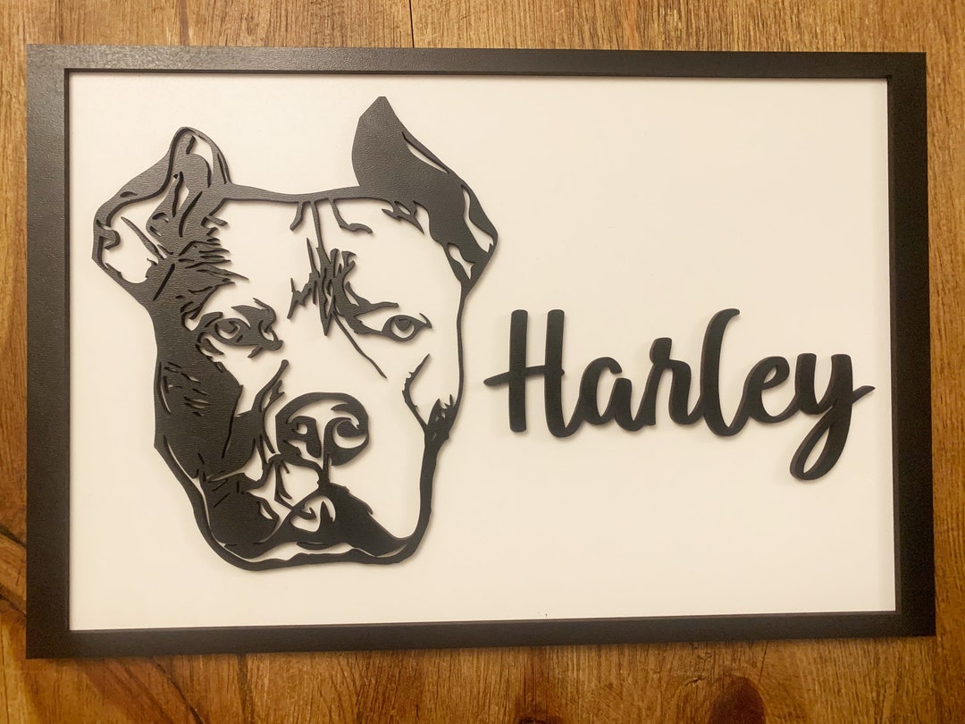 Personalised XL American Bully Art - XL Bully Gift - American Bulldog ...