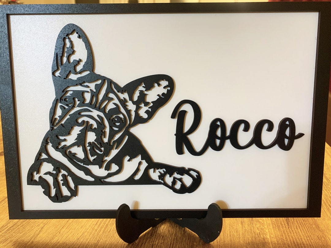 Personalised French Bulldog Wall Art - Frenchie Plaque - French Bulldog ...