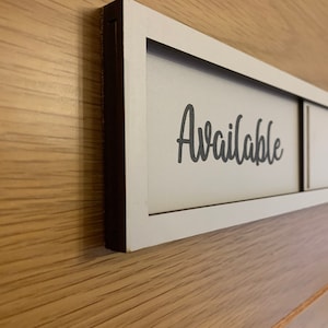 White Personalised Slider Door Sign, Sliding Door Sign, Meeting Room ...