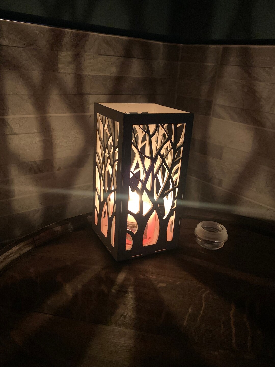 Forest Trees Candle Holder Shadow Cast Votive Candle Holder Tea Light ...