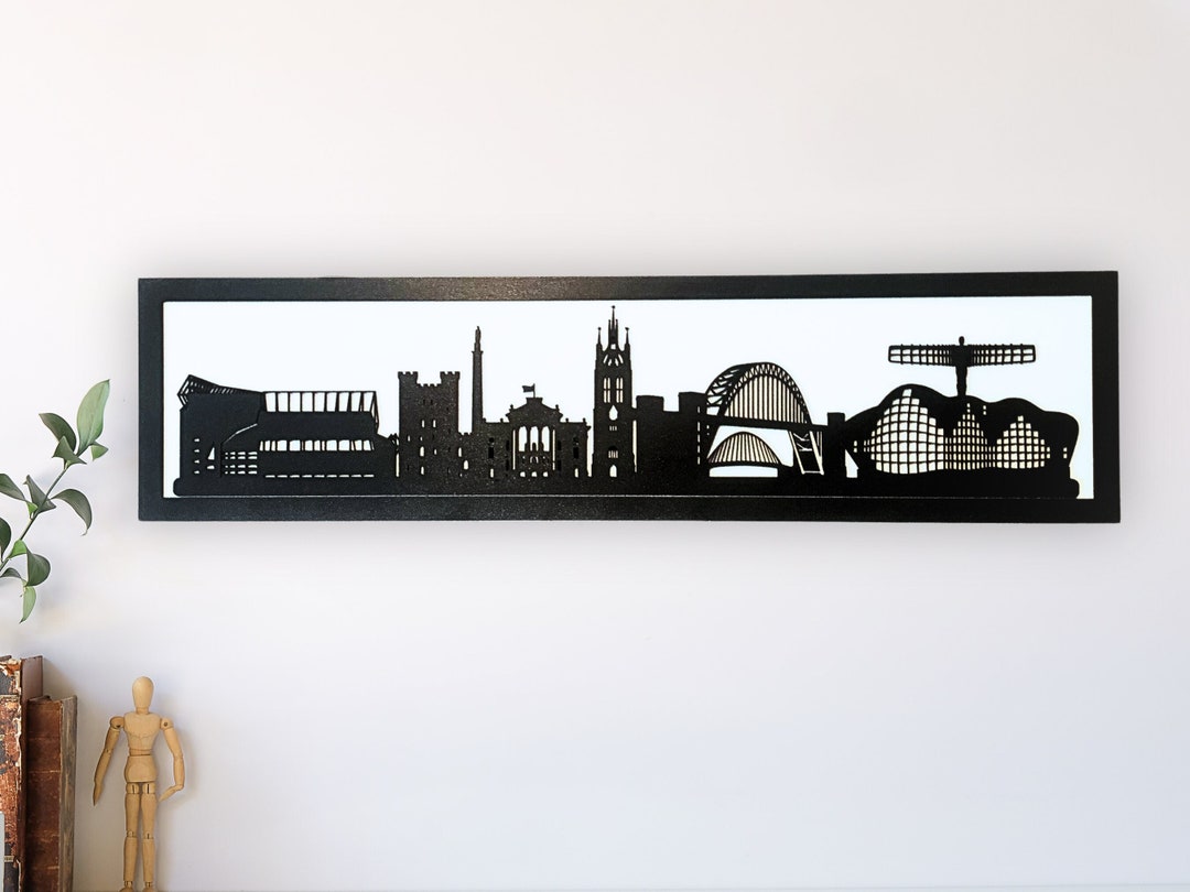 Newcastle Skyline Wall Art, Newcastle Gift - Newcastle Cityscape ...