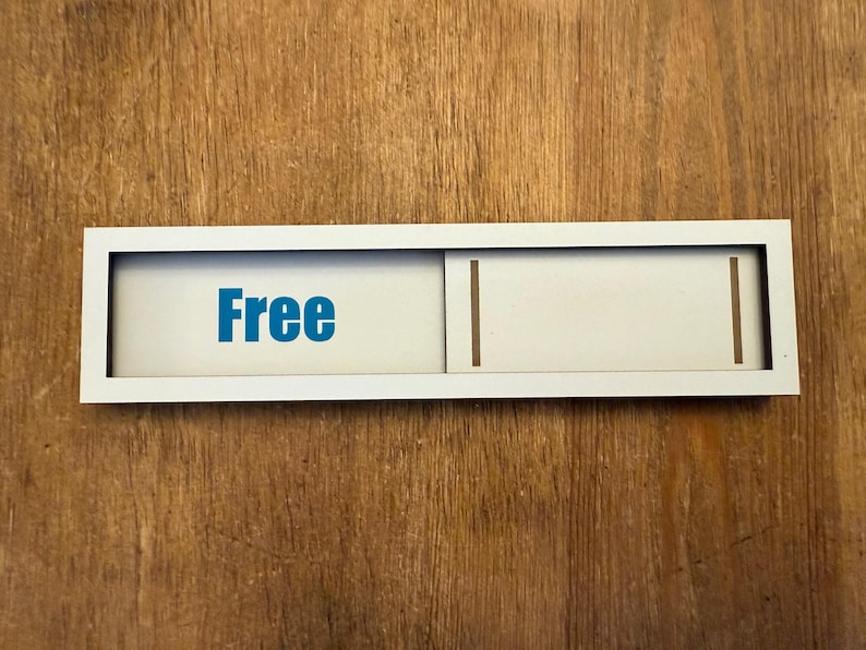 Small White Personalised Slider Door Sign, Sliding Door Sign, Meeting ...