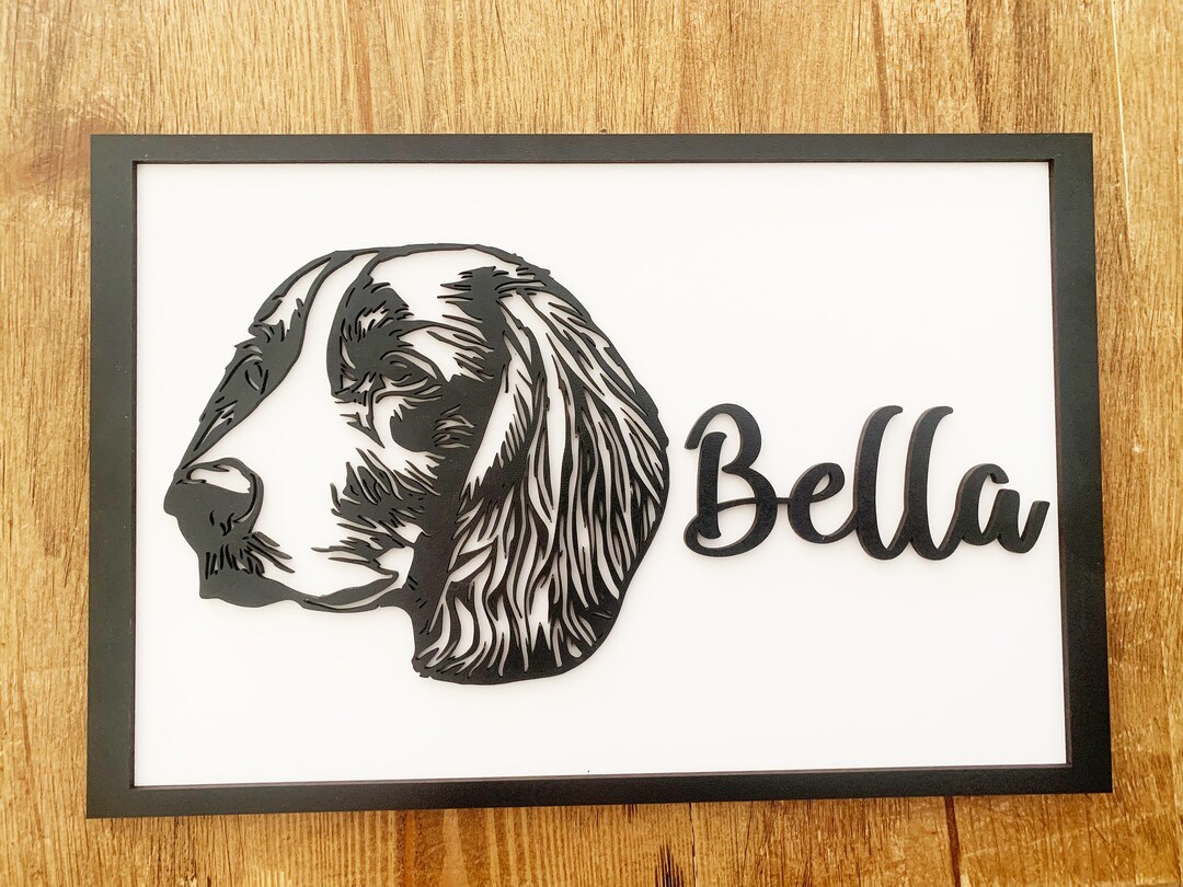 Personalised Spaniel Wall Art - Spaniel Plaque - Springer Spaniel Gift ...