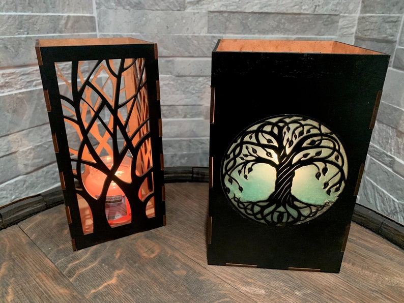 Tree of Life Resin Forest Trees Candle Holder Shadow Cast - Etsy