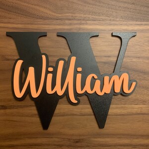Personalised Name and Letter Sign, Personalised Wood and Acrylic Letter ...