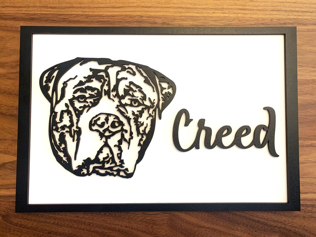 Personalised Bulldog Art - Bulldog Gift - American Bulldog Gift ...