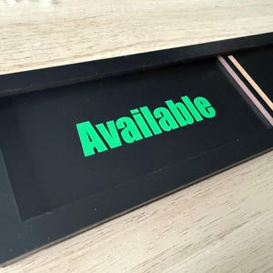 Black Personalised Slider Door Sign, Sliding Door Sign, Meeting Room ...