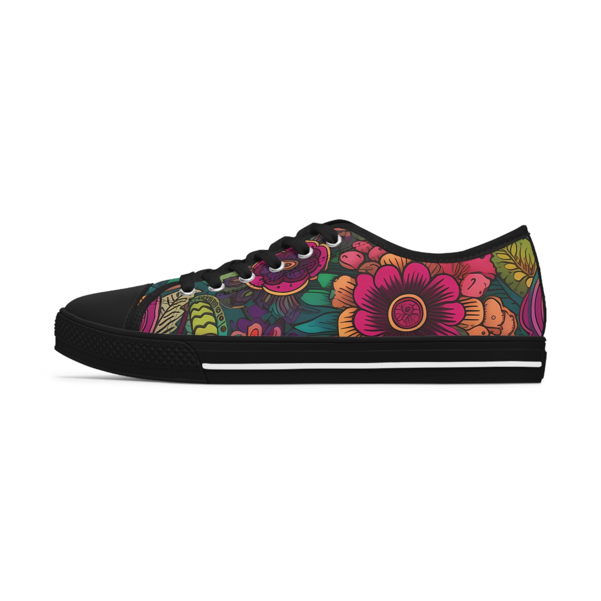 Flower Sneakers, Watercolor Flowers Sneakers, Wedding Women Slippers ...