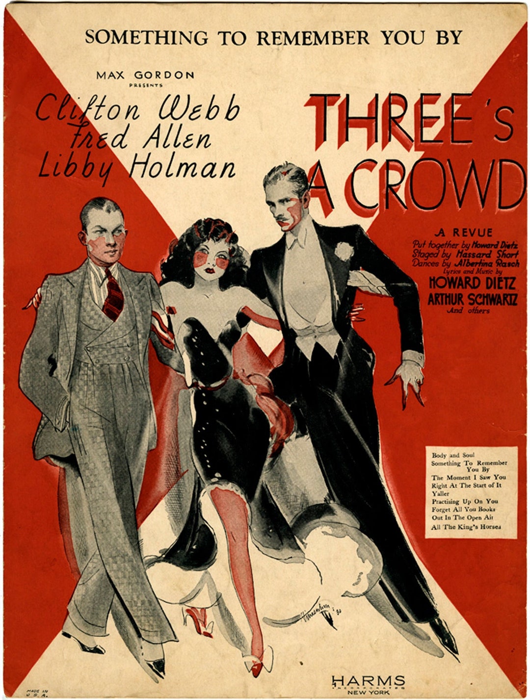 Three's A Crowd , Something to Remember You by / Vintage Sheet Music ...