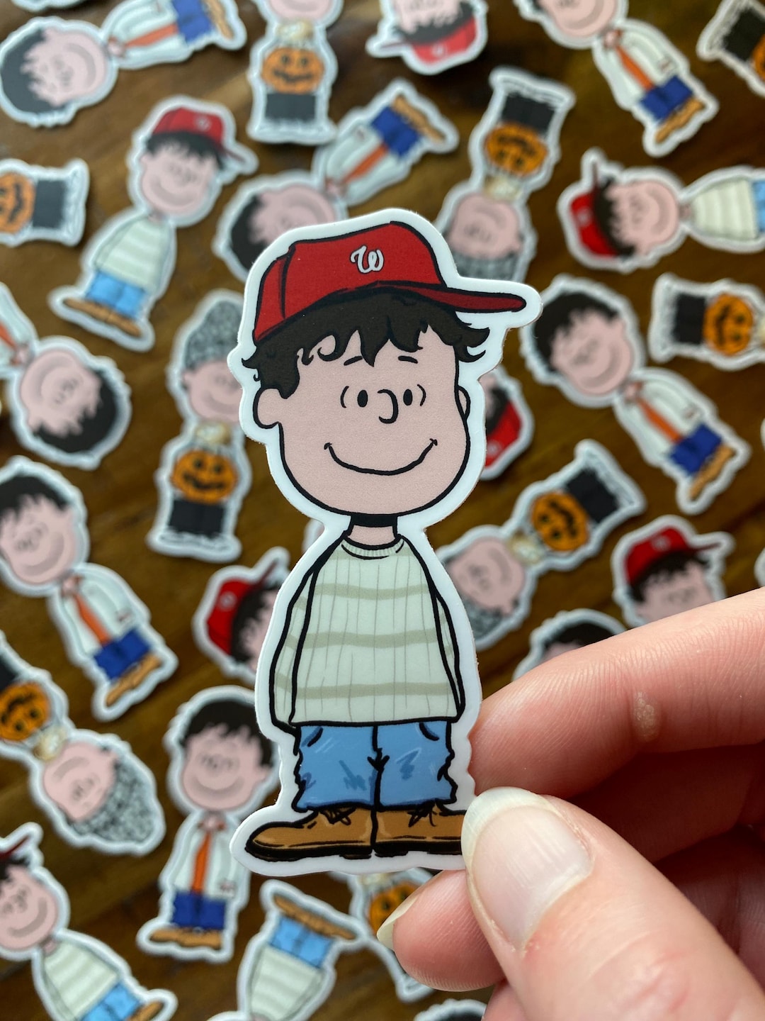 Matt Sturniolo Fall Peanuts Character // Red Hat Vinyl Sticker - Etsy