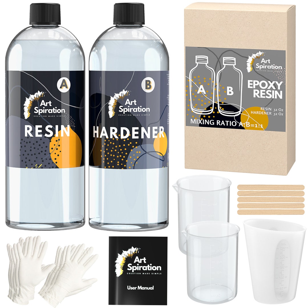Artspiration Crystal Clear Epoxy Resin Kit 64 Oz-art Epoxy Resin, Resin ...