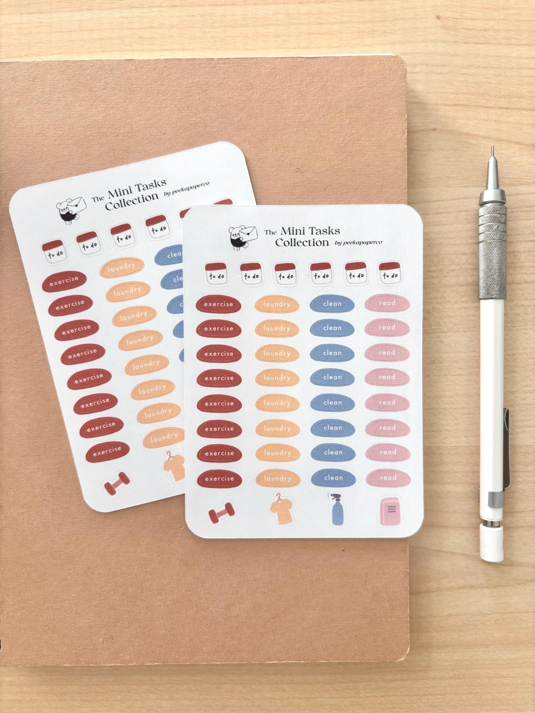 Mini Tasks Stickers | Functional Planner Stickers, Bullet Journal ...