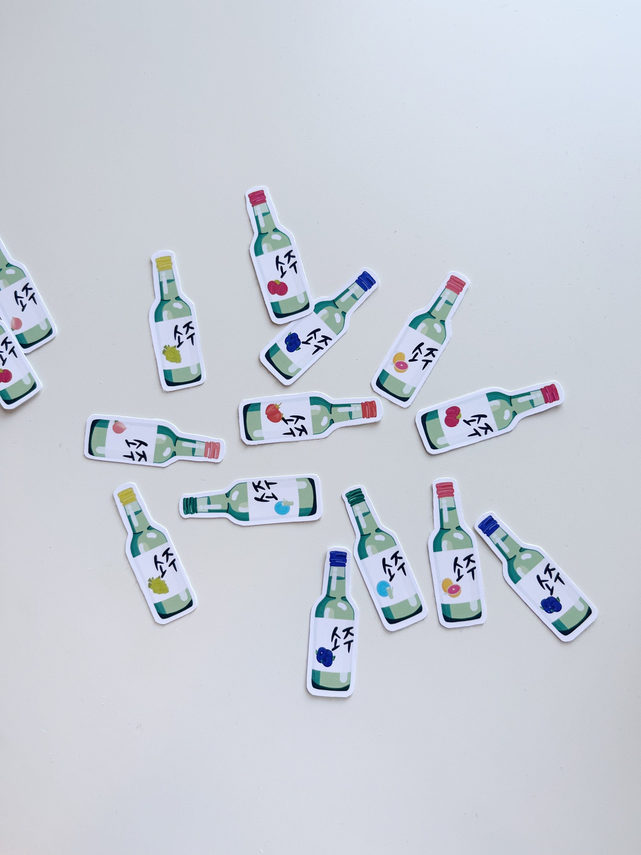 Korean Soju Bottle Stickers, Melona Drink Stickers, Sticker Sheet ...