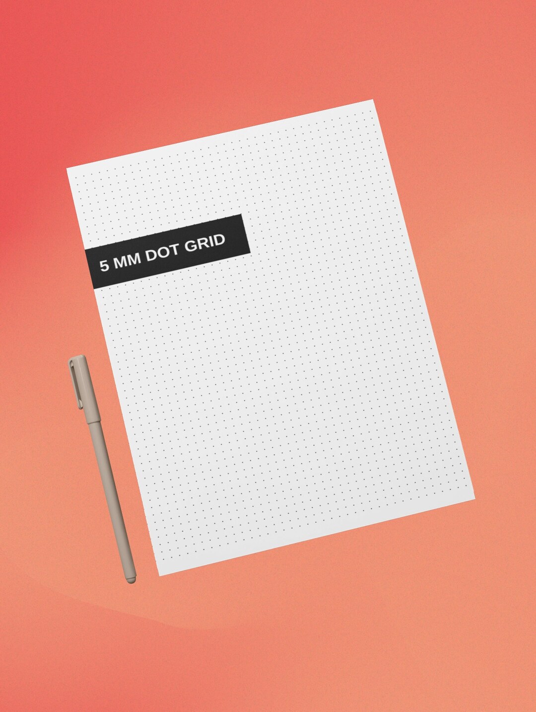 20 Pages 5mm Dot Grid Blank Pages, Dot Journal Downloadable, Printable ...