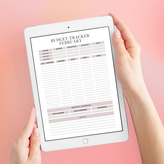 12 Months Monthly Budget Tracker Printable Goodnotes Journal - Etsy
